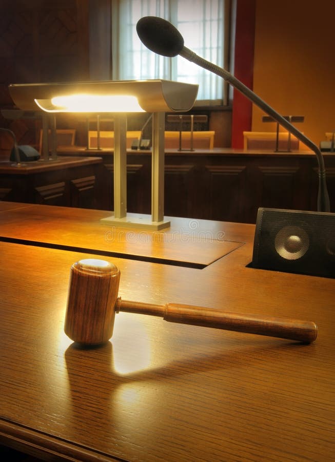 Interior de um tribunal foto de stock. Imagem de horizontal - 20194028