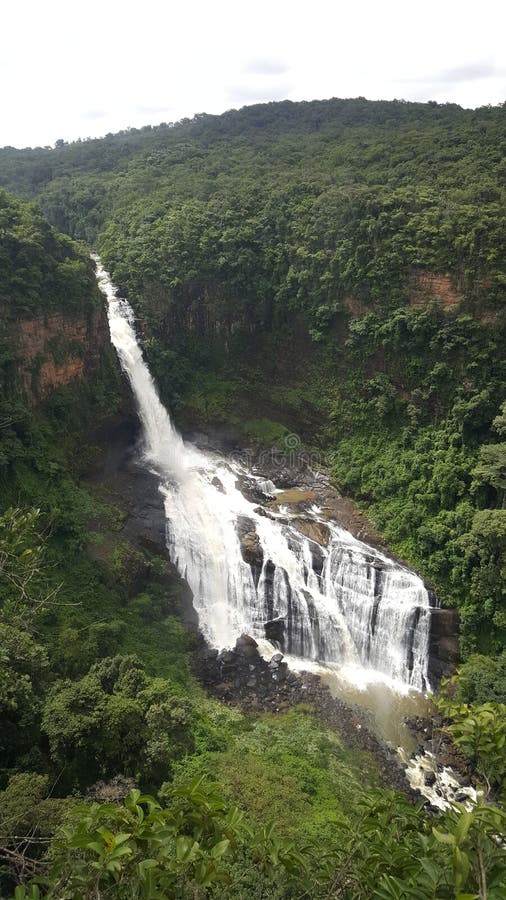 Sala Falls in Guinea stock photo. Image of travel, lighting - 186112018