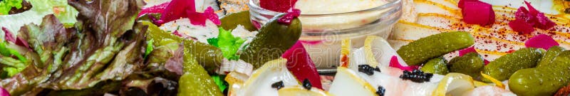 Four Types of Lard. Lard, Canned Cucumbers, Spices, Sauce, Lettuce ...