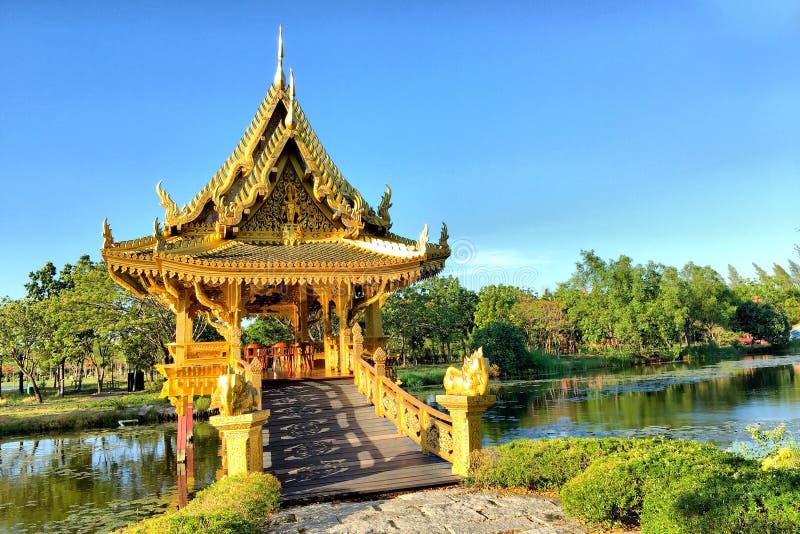 Thai Pavilion (sala) stock image. Image of temple, palace - 32540377