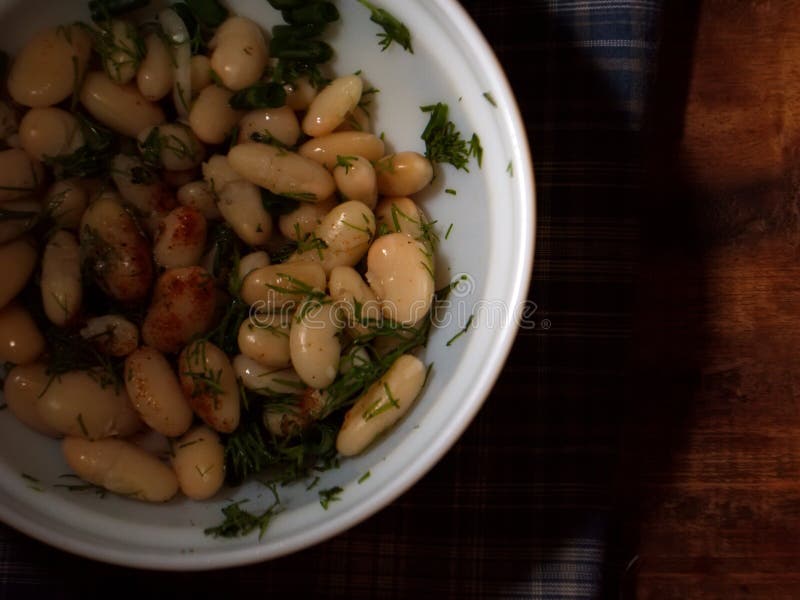 Salad from Boiled String Beans. Salad on the Table Stock Photo - Image ...