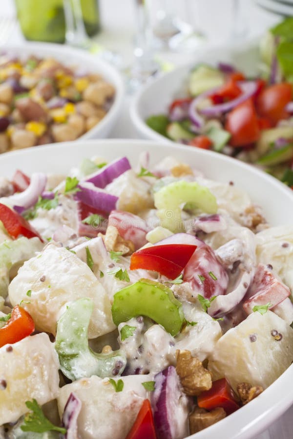 Salad Buffet stock image. Image of vertical, honey, table - 26271527