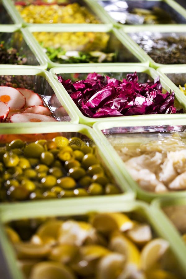 Open buffet salad bar stock image. Image of caesar, carrot - 24844089