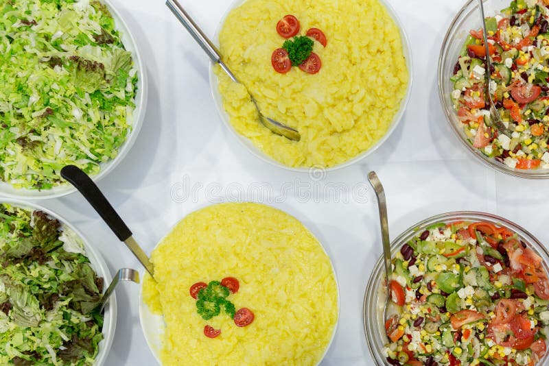 Salad Buffet with Different Salads Stock Image - Image of celebration ...