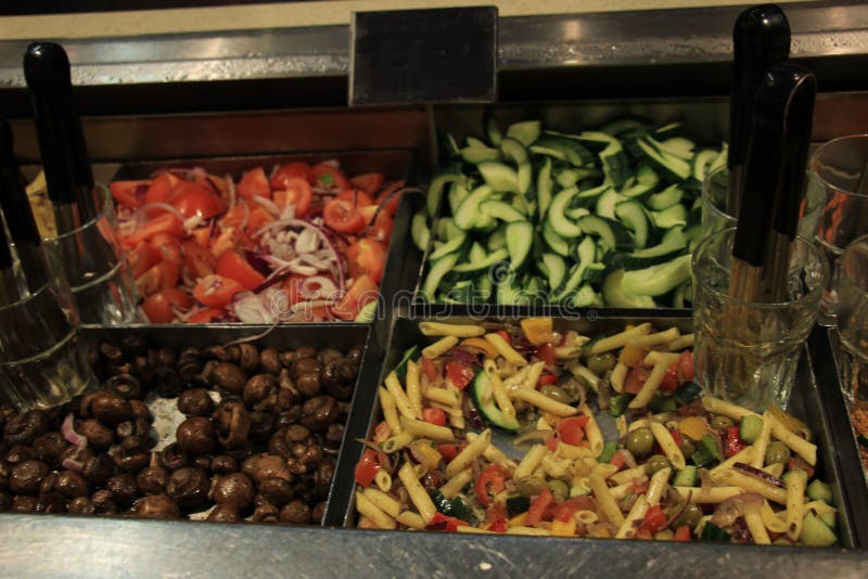 Salad buffet at restaurant stock photo. Image of selfservice - 75615282