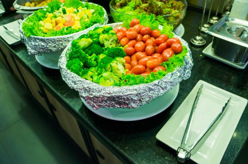 Salad Buffet in a Restaurant Stock Image - Image of health, potatoes ...