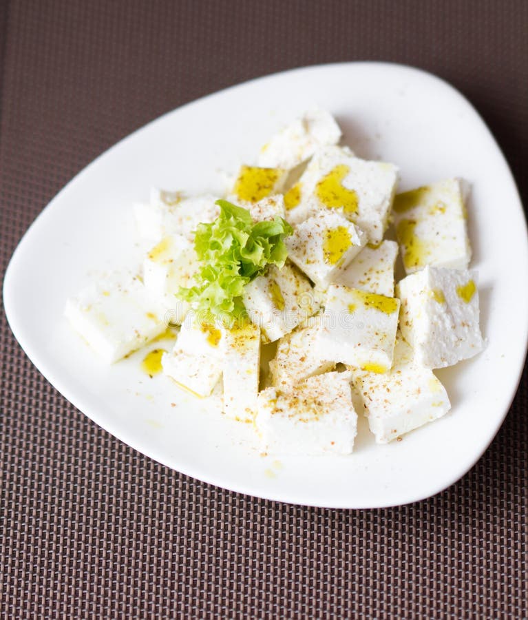 Salad with Cheese and Spice Stock Image - Image of freshness, appetizer ...