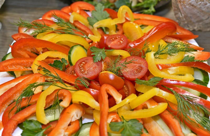 Salad is a Cold Dish Consisting of One Type or a Mixture. Stock Image ...