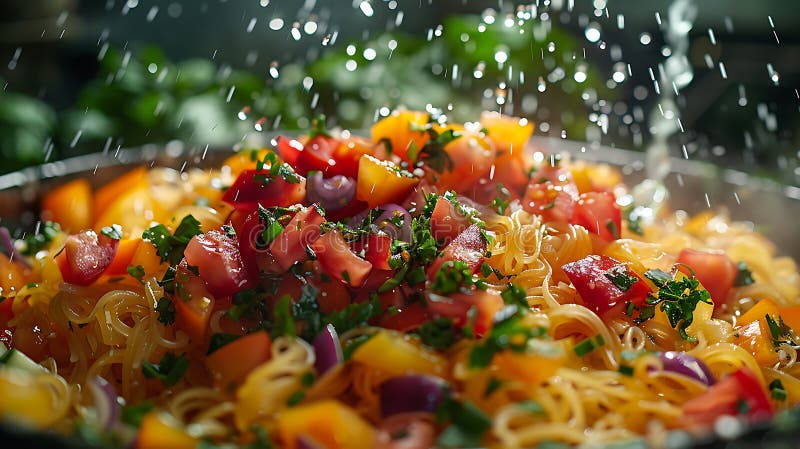 A Salad of Colorful Vegetables with Good Taste Stock Illustration ...