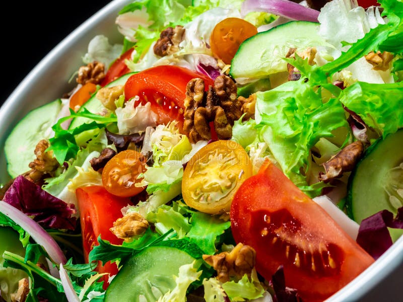 Salad of Different Types of Lettuce Stock Photo - Image of meal, food ...