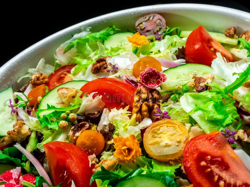 Salad of Different Types of Lettuce Stock Photo - Image of lunch ...