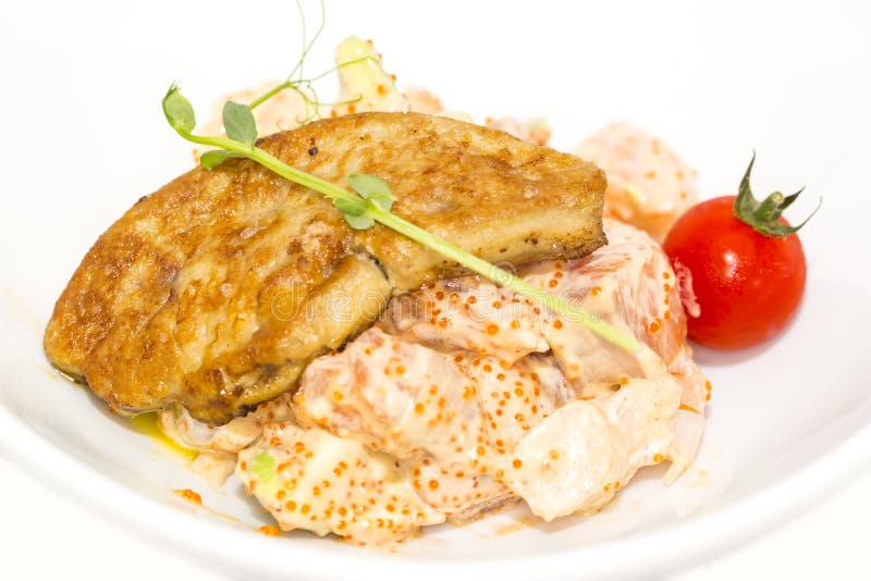 Salad and fish roe stock image. Image of leaf, natural - 32864331