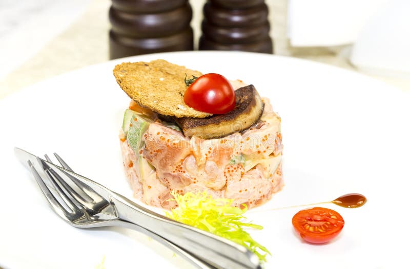 Salad and fish roe stock photo. Image of european, leaf - 36411592