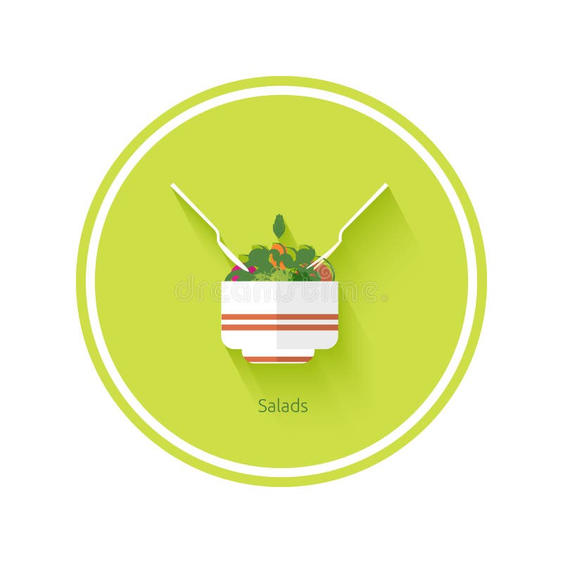 Salad icon stock vector. Illustration of healthy, plate - 41552857