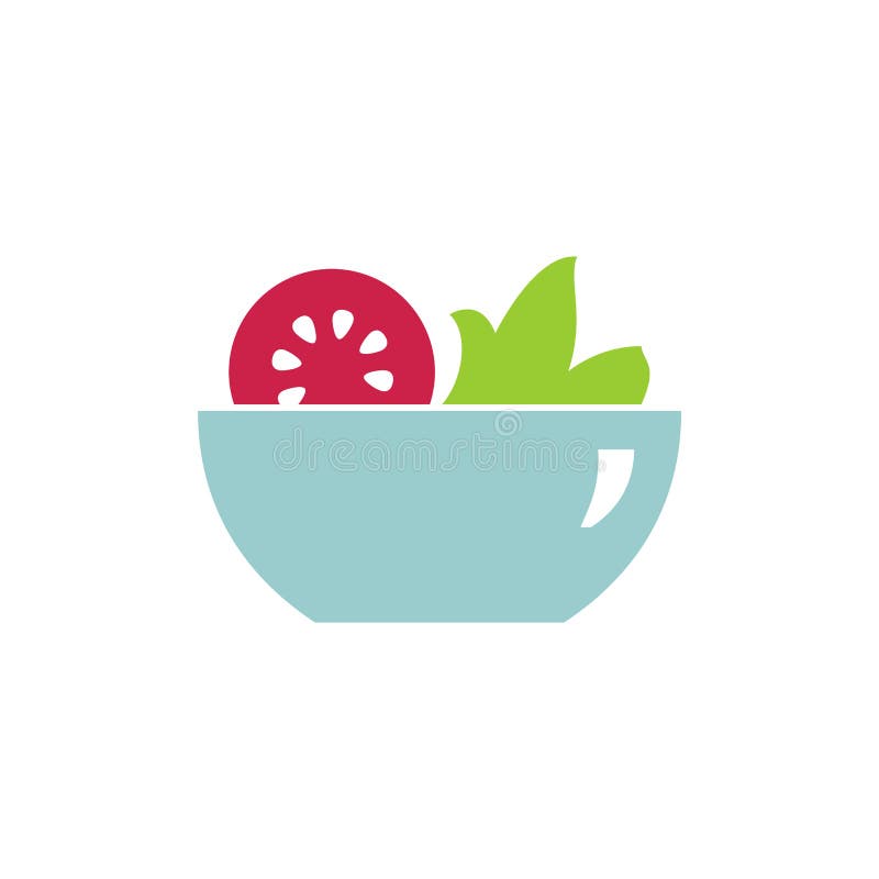 Salad Icon Simple Flat Style Illustration Image Stock Vector ...