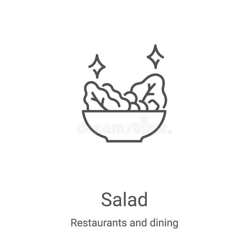 Salad Icon Vector from Restaurants and Dining Collection. Thin Line ...