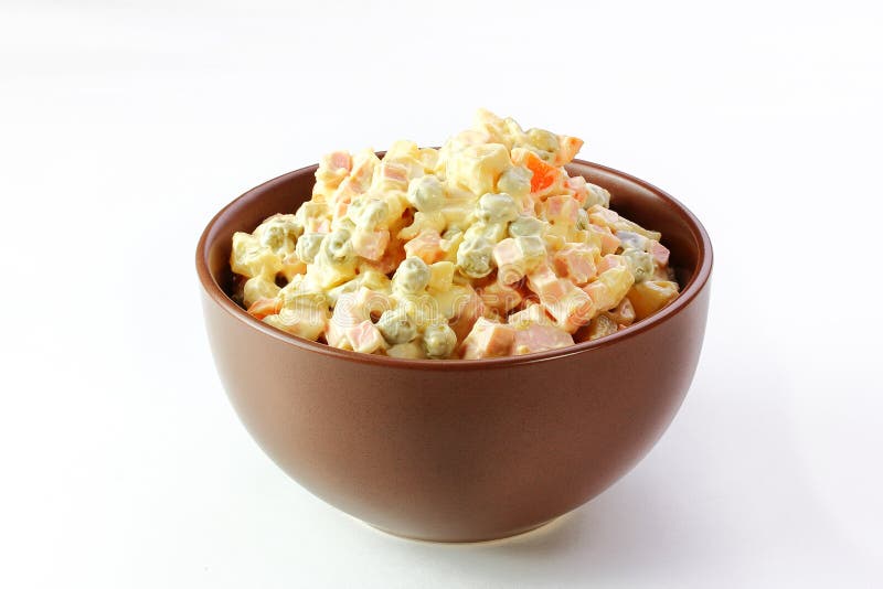 Salad a La Russ on White Background Stock Image - Image of meal, health ...