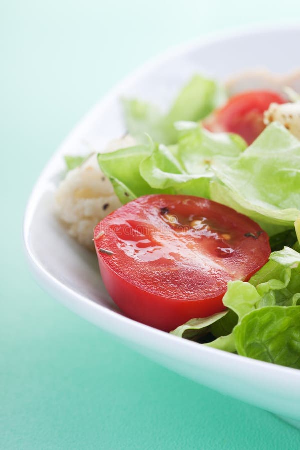 Salad macro stock image. Image of tomato, healthy, white - 18705751