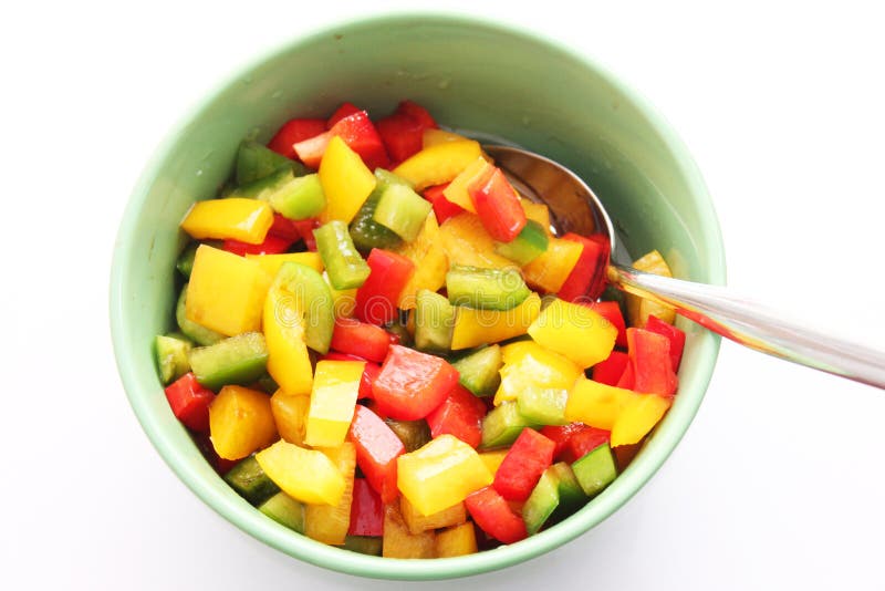 Salad of paprika stock image. Image of vegetables, healthy - 25210685