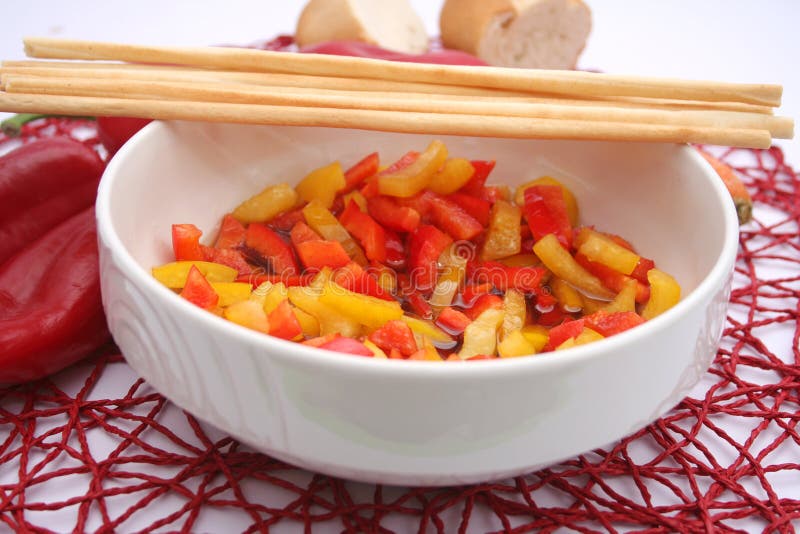 Salad of paprika stock image. Image of vegetarian, gourmet - 37188147