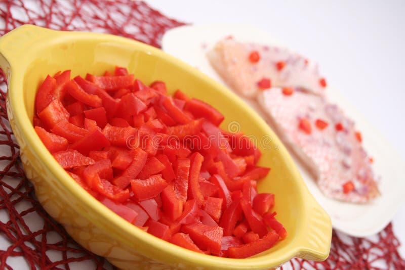 Salad of paprika stock image. Image of salad, buffet - 39200739