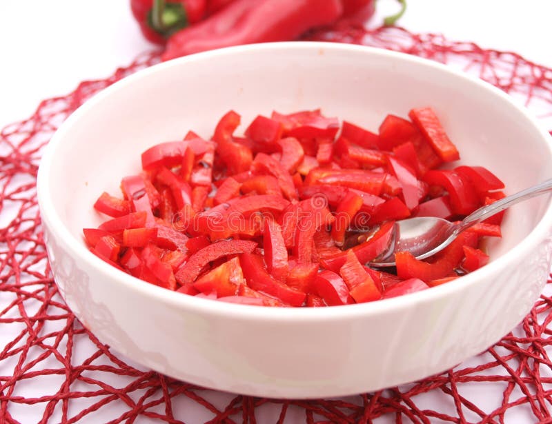 Salad of paprika stock image. Image of fresh, buffet - 37187723