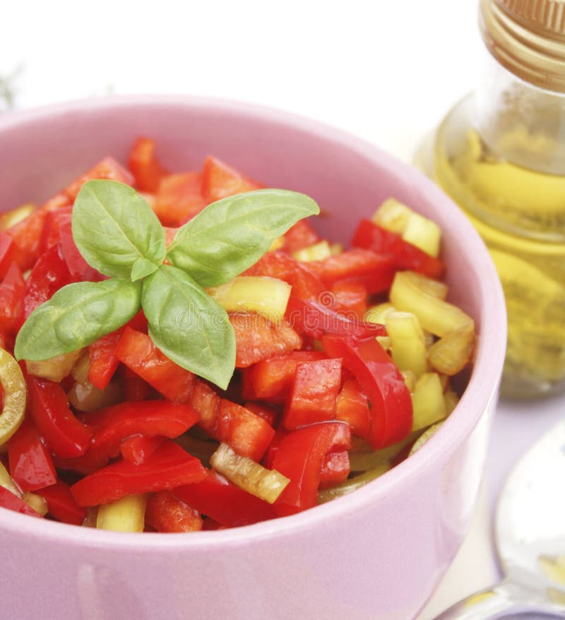 Salad of paprika stock photo. Image of food, snack, vegetables - 62156996