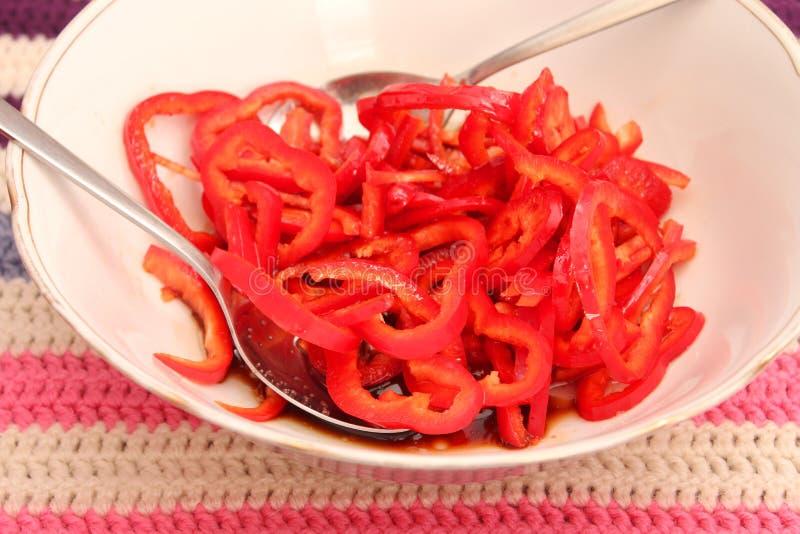 Salad of paprika stock photo. Image of recipe, vegetables - 59900028