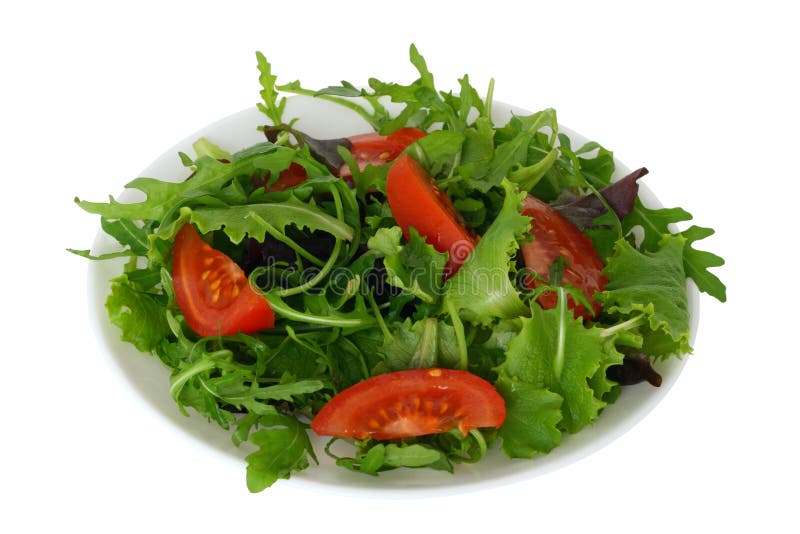 Salad on a plate stock image. Image of olive, lunch, dinner - 17540441