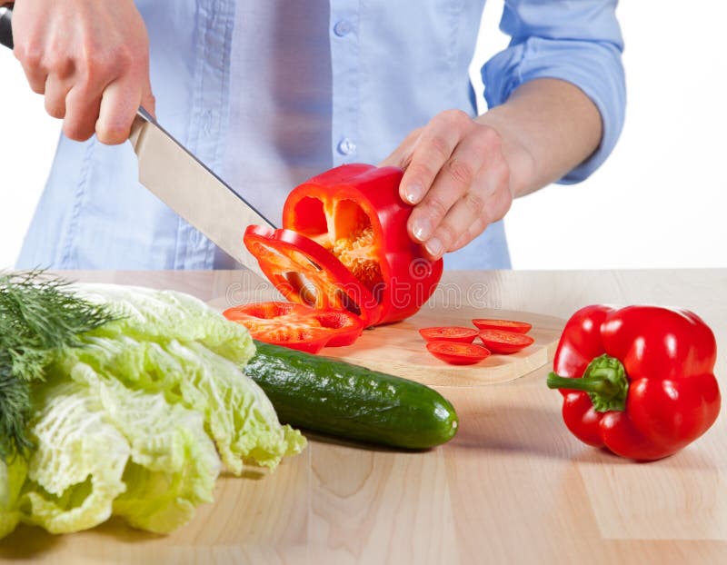 Salad preparation stock image. Image of green, cucumber - 30458135