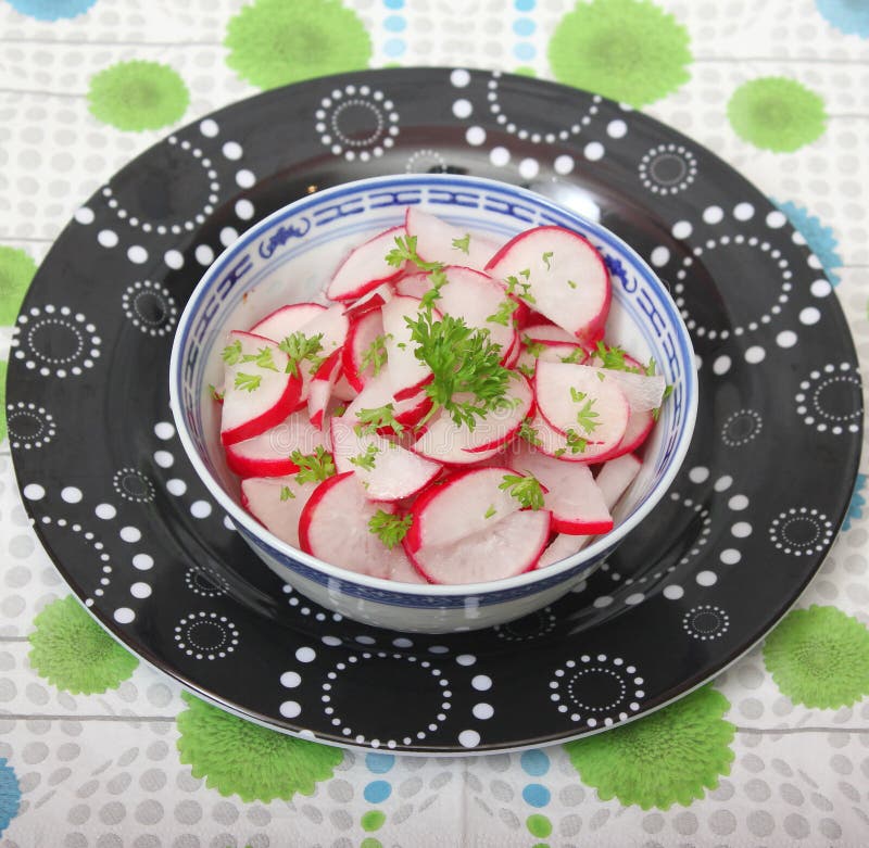Salad of red radish stock image. Image of radish, radishes - 56417103