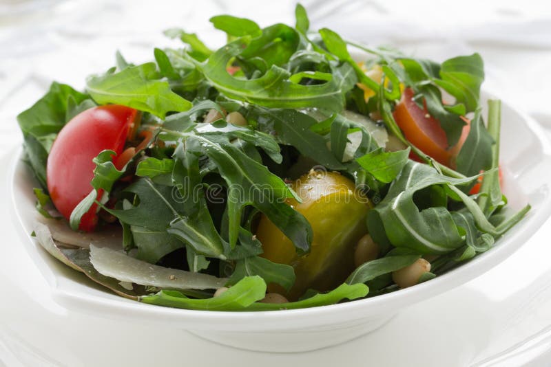 Salad with ruccola stock photo. Image of gourmet, drink - 30499636