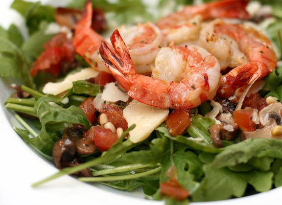 Salad from shrimps stock image. Image of loss, restaurant - 3948425