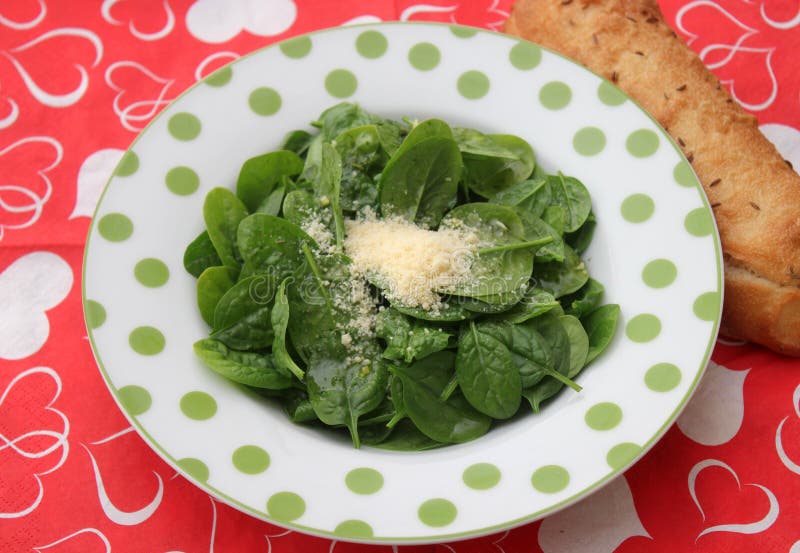 Salad of spinach stock photo. Image of vegetable, snack - 93543382