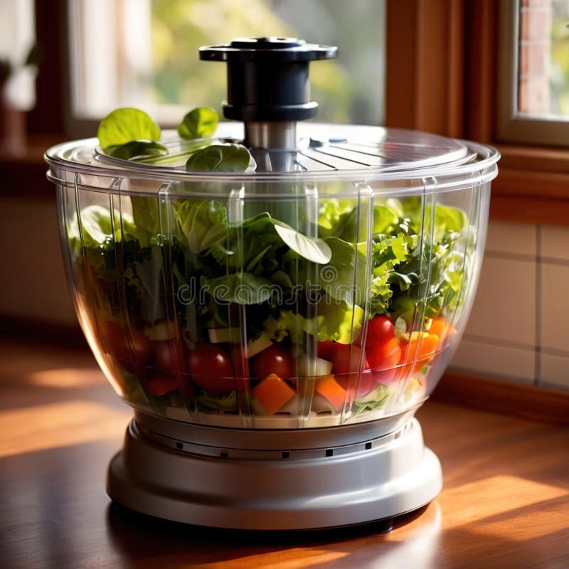 Salad Spinner Kitchen Tool Equipment To Separate Liquid from Salad ...