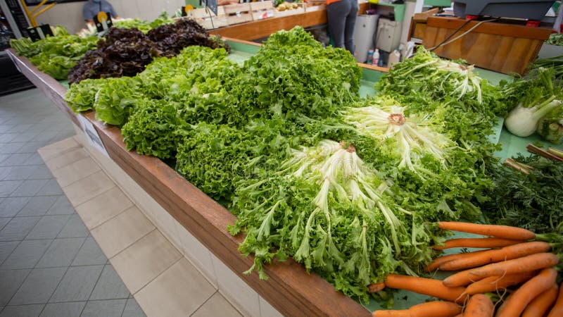 Salad stall in a market stock photo. Image of early - 192711218