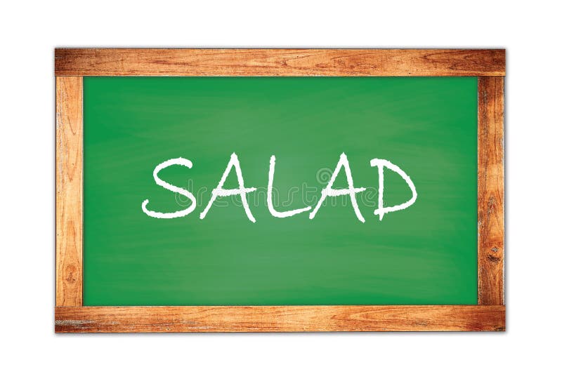 SALAD Text Written on Green School Board Stock Illustration ...