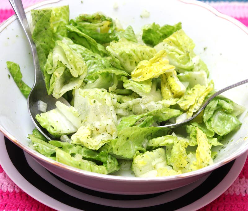 Salade verte image stock. Image du coeurs, salade, vinaigre - 62766363