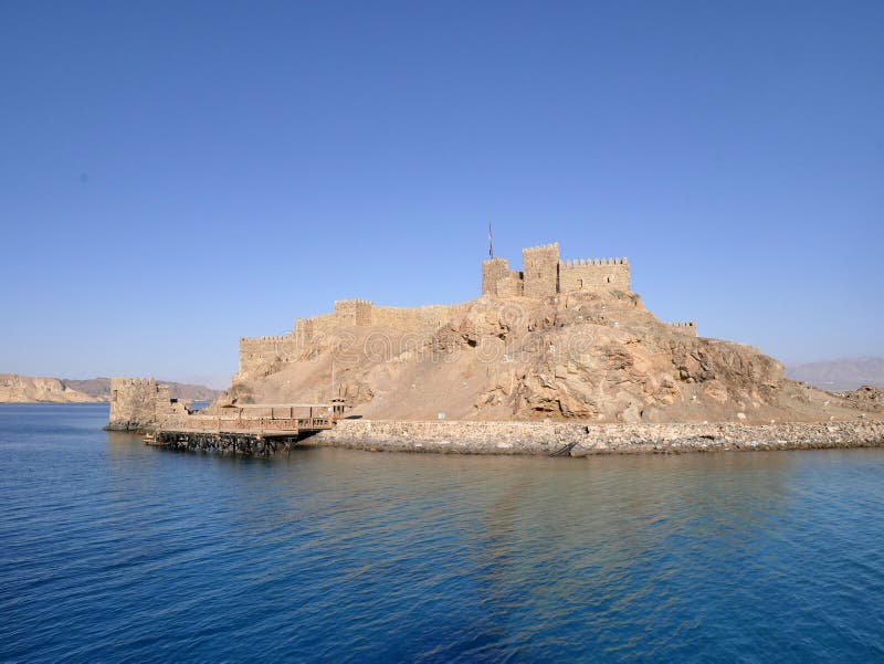 Saladin`s Castle on Pharaoh`s Island Stock Image - Image of history ...
