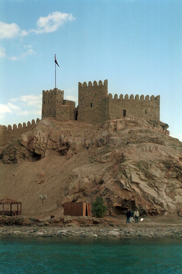 Saladin`s Fort, Pharaoh`s Island, Egypt Editorial Stock Image - Image ...