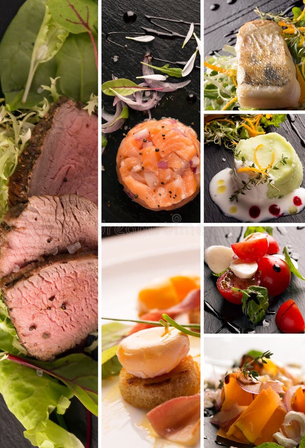 Salads and main courses stock image. Image of delicious - 61548807