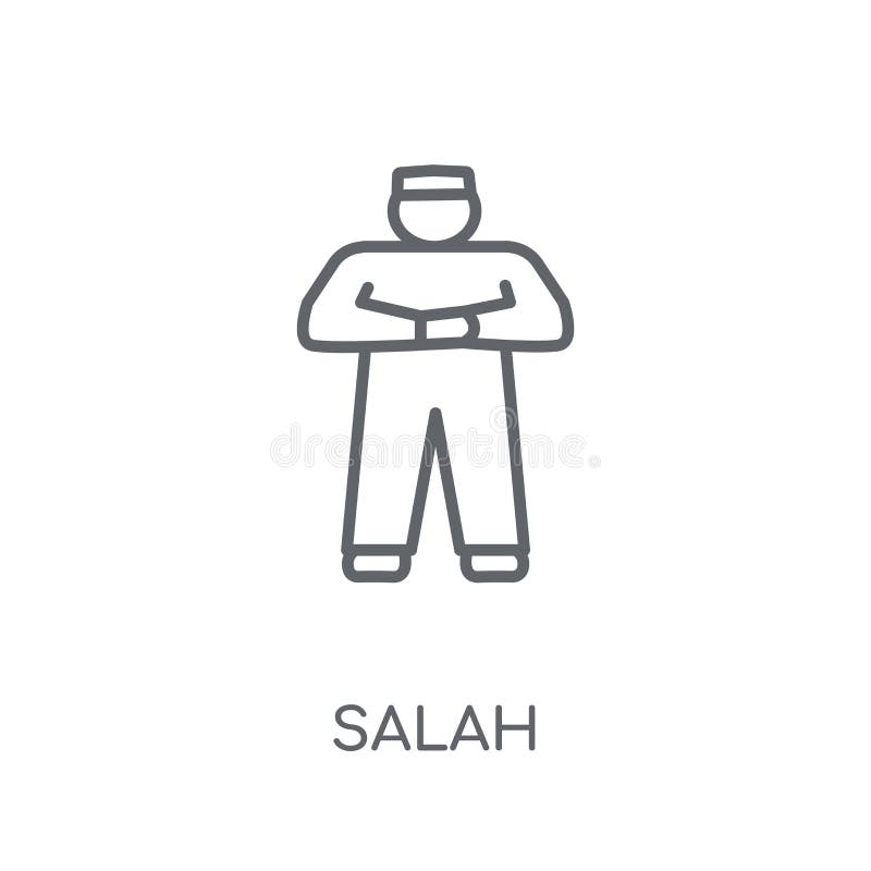 Salah Linear Icon. Modern Outline Salah Logo Concept on White Ba Stock ...