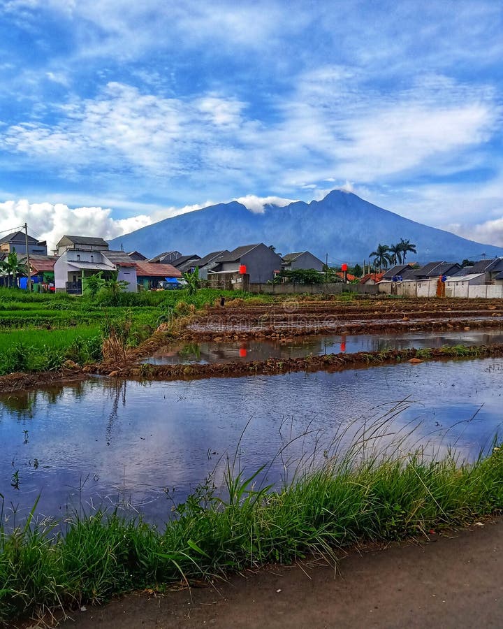 Mt. Salak in the morning stock photo. Image of peace - 172555840