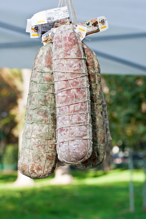 Salami stock image. Image of hanging, pepper, butchery - 11533933