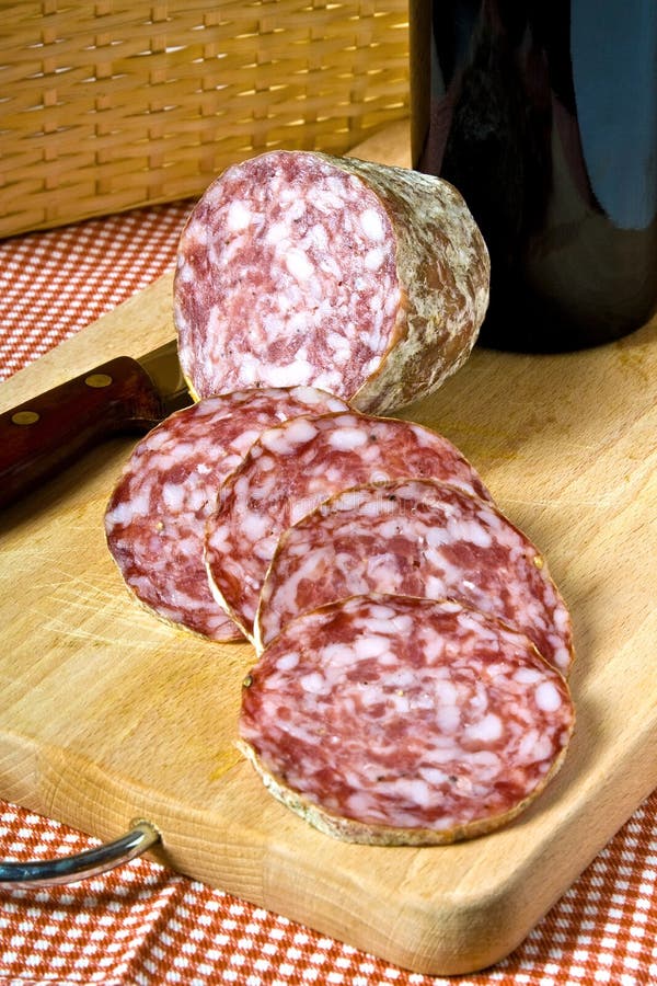Salami stock photo. Image of sliced, cooking, food, beef - 12831772