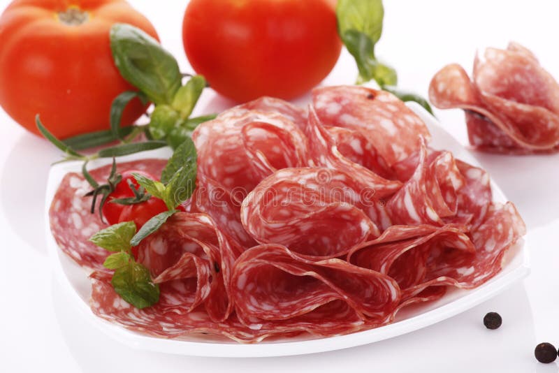 Salami stock photo. Image of green, pepper, tomato, salami - 17339276