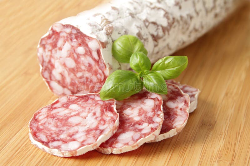 Salami stock photo. Image of lunch, cuisine, bread, appetizer - 3421084
