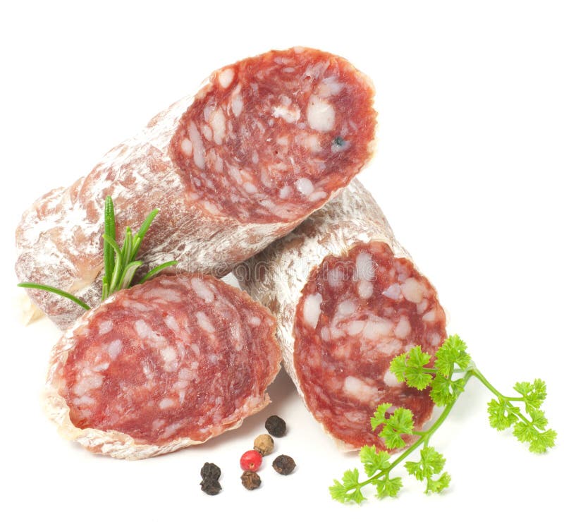 Salami stockbild. Bild von pfeffer, mahlzeit, getrocknet - 23431019
