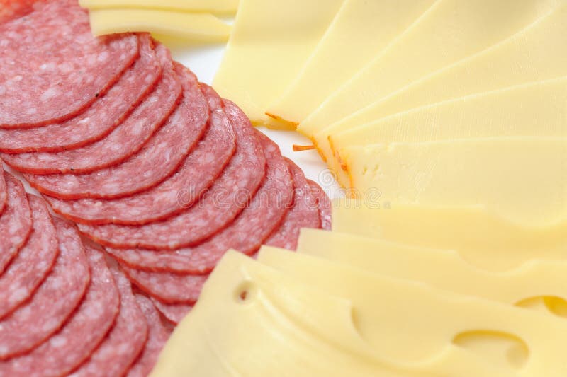 Salami and cheese stock photo. Image of slice, healthy - 22856284