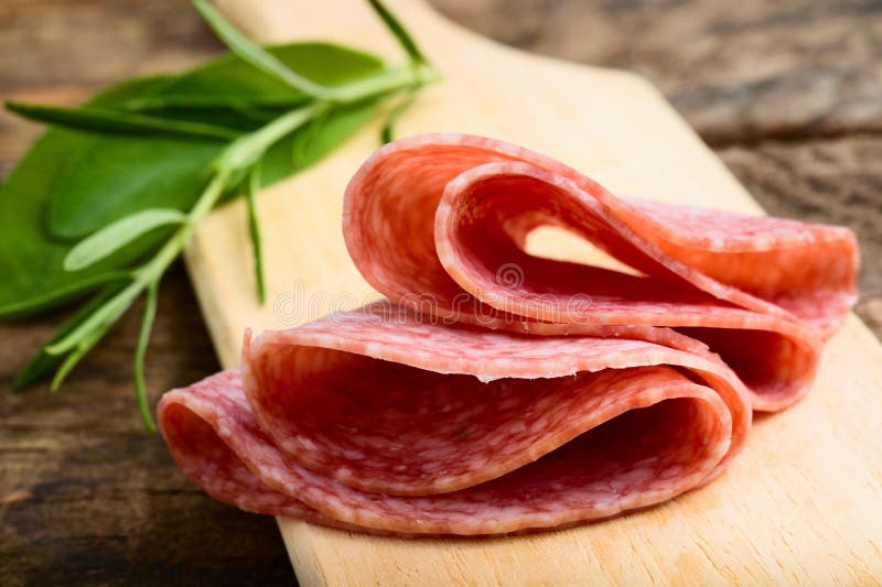 Salami stock photo. Image of snack, sausage, slice, natural - 31437918